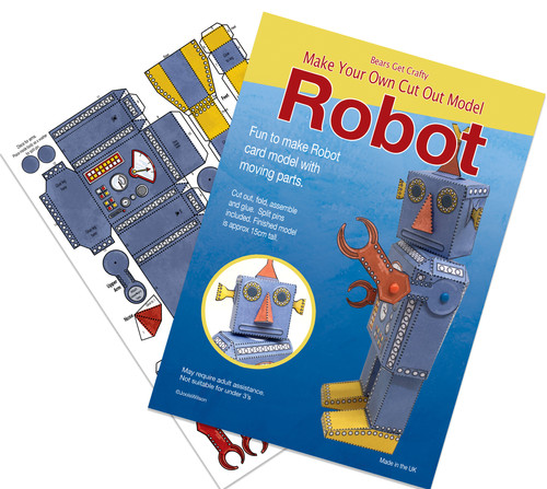 Retro Robot Paper Model | Bears Get Crafty
