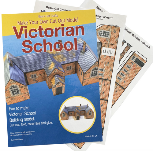 Victorian School Paper Model | Bears Get Crafty