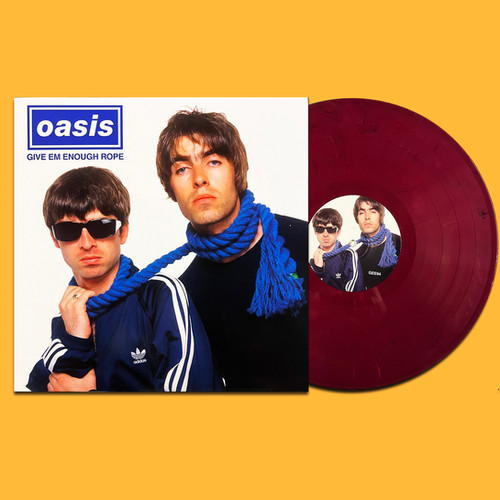 OASIS LP Give Em Enough Rope (Red Marbled Coloured Vinyl) | shivamusic