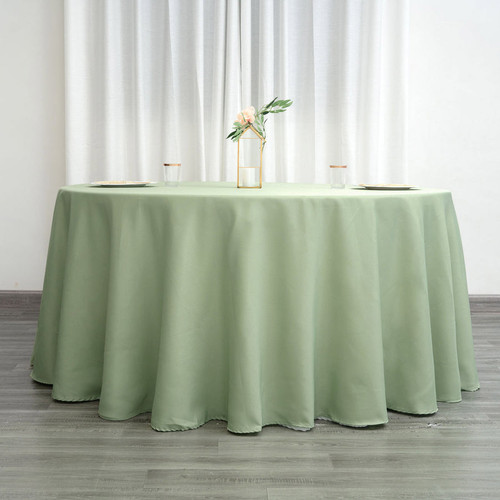 Sage Green Polyester 120" Round Tablecloth | Alpaca Tent Sarnia