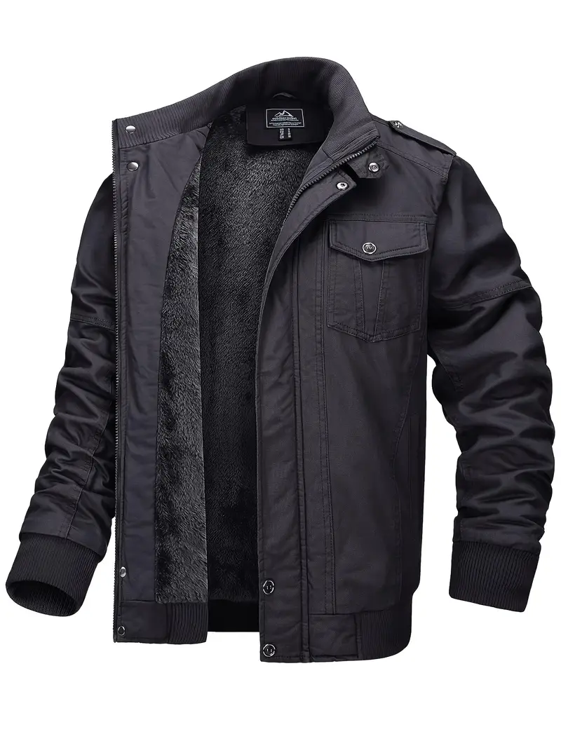 Men's Stylish Fleece-Lined Winter Jacket - Windproof & Warm | GOLF GRADE