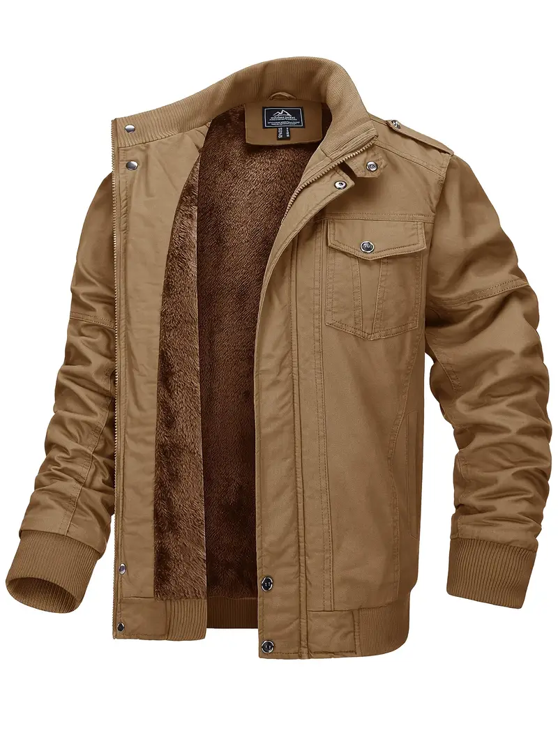 Men's Stylish Fleece-Lined Winter Jacket - Windproof & Warm | GOLF GRADE