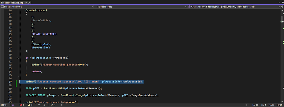Hollow Process Injection