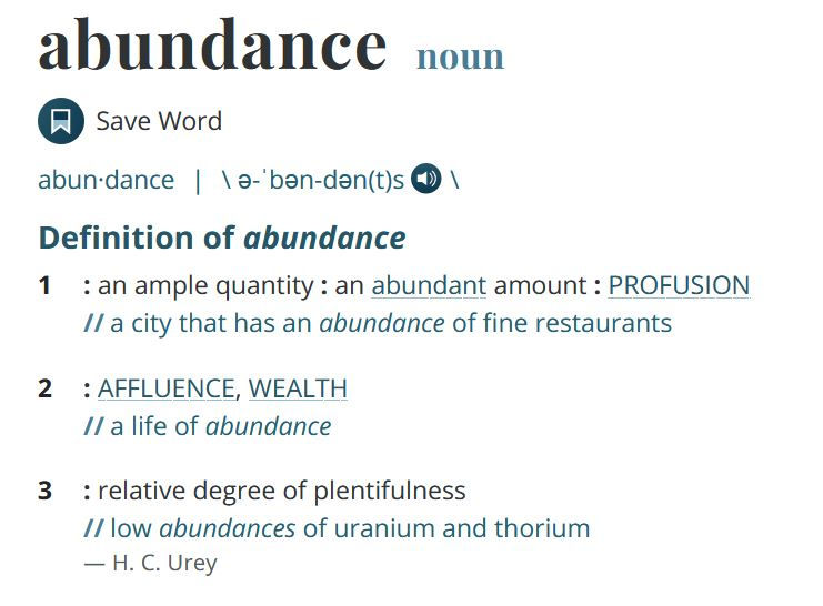 Abundance Definition For Kids Youtube