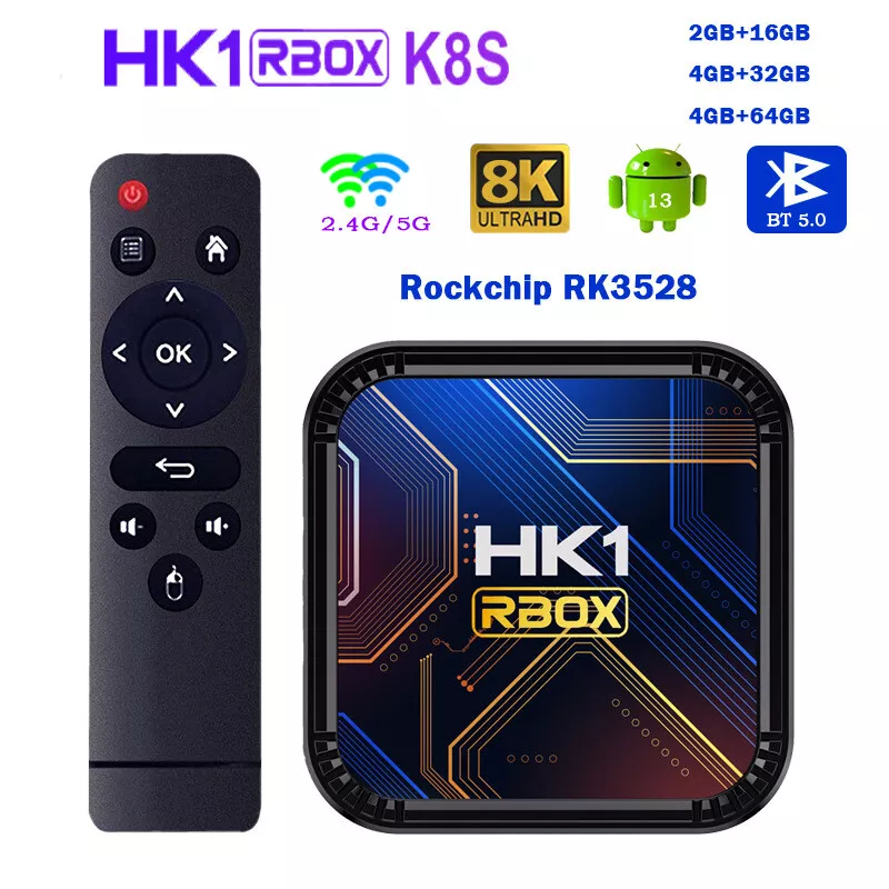 HK1 RBOX K8S Smart TV Box Rockchip3528 with Ghostwareva setup | Ghostwareva Boxes