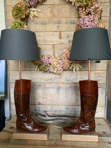 Designer Boot lamps | theinspiredpaddock