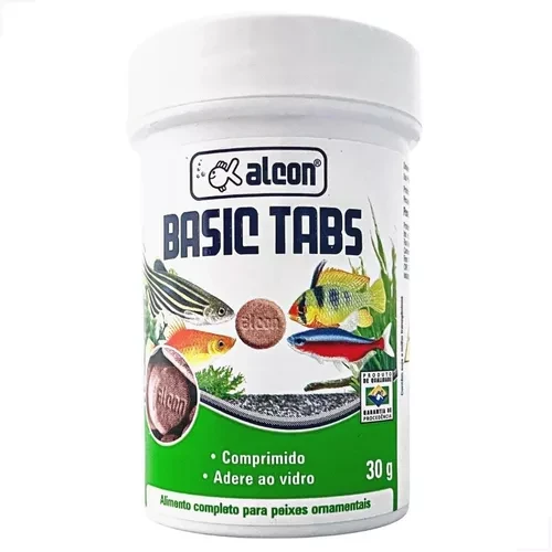 Ração Alcon Basic Tabs 30g Cola No Vidro | Paiva Agrofish Ponta Grossa ...