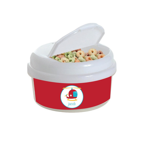 Helicopter 12 oz. Snack Container- Custom Snack Container, Kids Snack ...