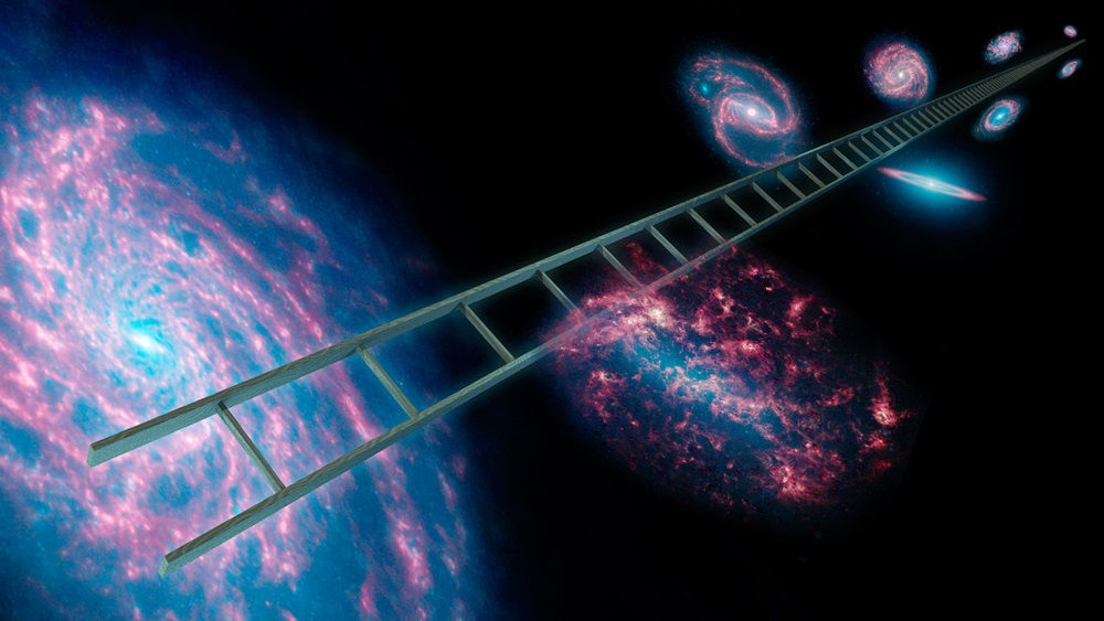 The cosmic distance ladder and the expanding universe