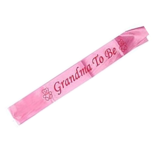 Sash Grandma to Be 1 pc pink | BemaniaPartySupplies