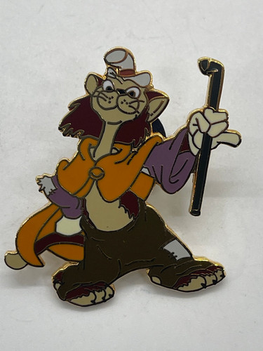 2001 Disney Pinocchio Gideon the Cat with cane Pin | JnB Collectibles