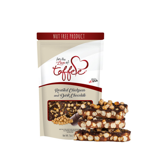 7 oz Roasted Chickpea & Dark Chocolate Toffee Bag | FortheLoveofToffee