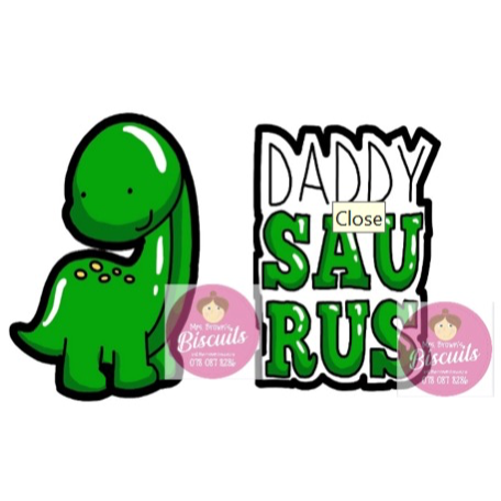 Daddysaurus cutter set | Mrs Brown's Biscuits