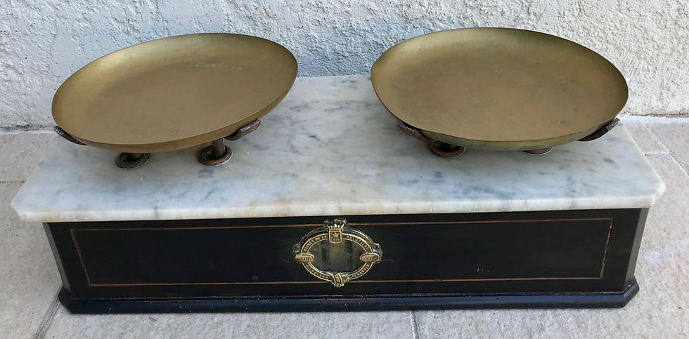 Balance de comptoir marbre | Monpetitmusee
