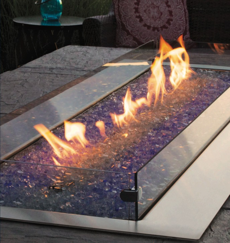 Empire 60" Carol Rose Collection Outdoor Linear Fire Pit, Multicolor ...