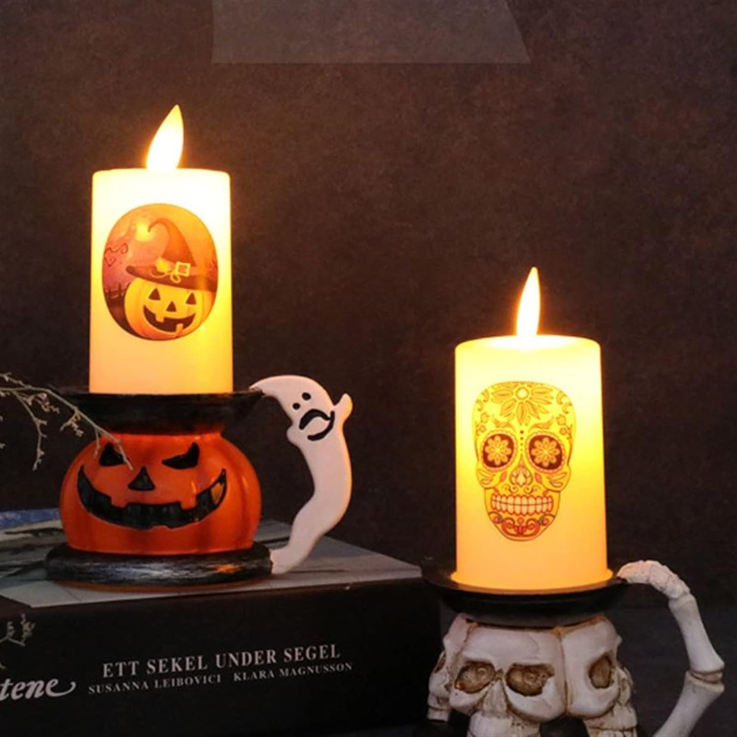 Velas halloween iluminadas