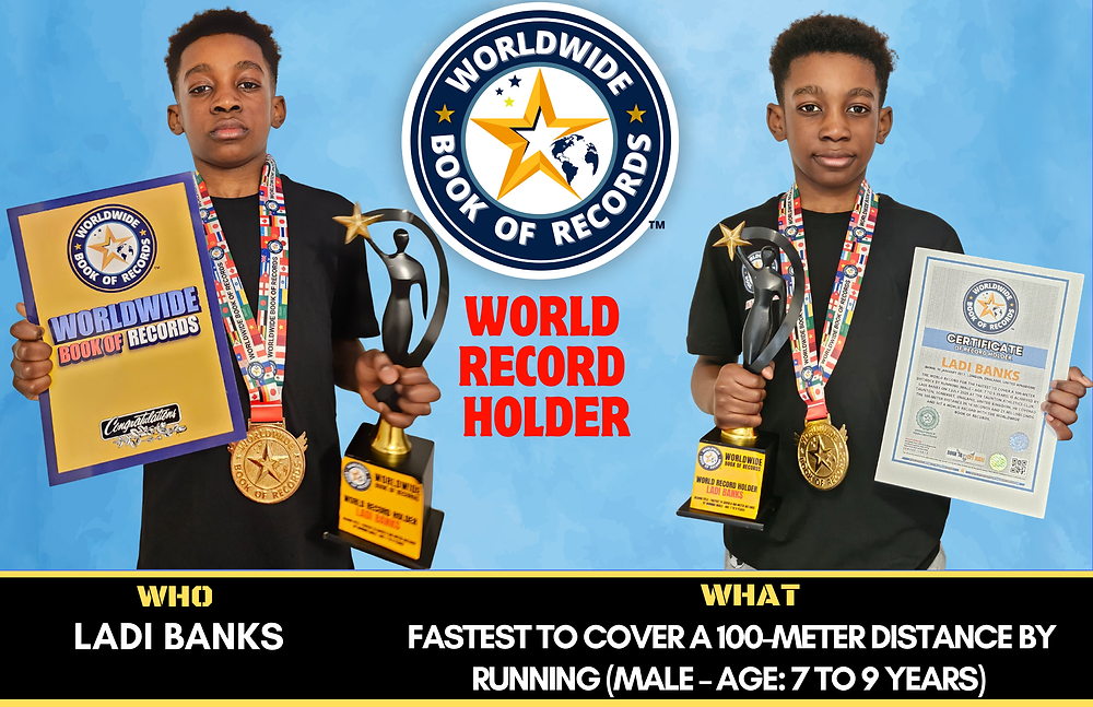 Fastest To Cover A 100-Meter Distance By Running (Male – Age: 7 To 9 ...