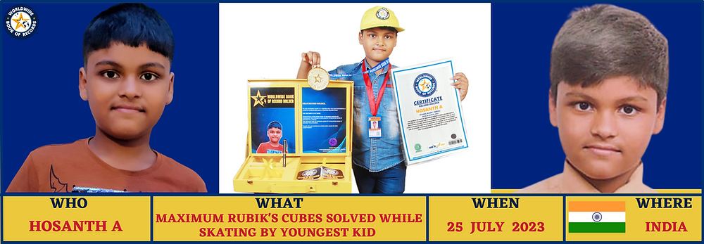 Maximum Rubik's Cubes Solved While skating By Youngest Kid- World ...