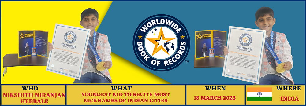 World Record For Youngest Kid To Recite Most Nicknames Of Indian Cities ...