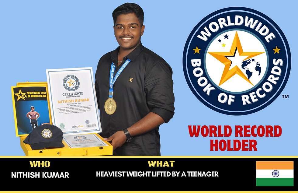 Heaviest Weight Lifted In Deadlift By A Teenager- Achieved By Nithish Kumar
