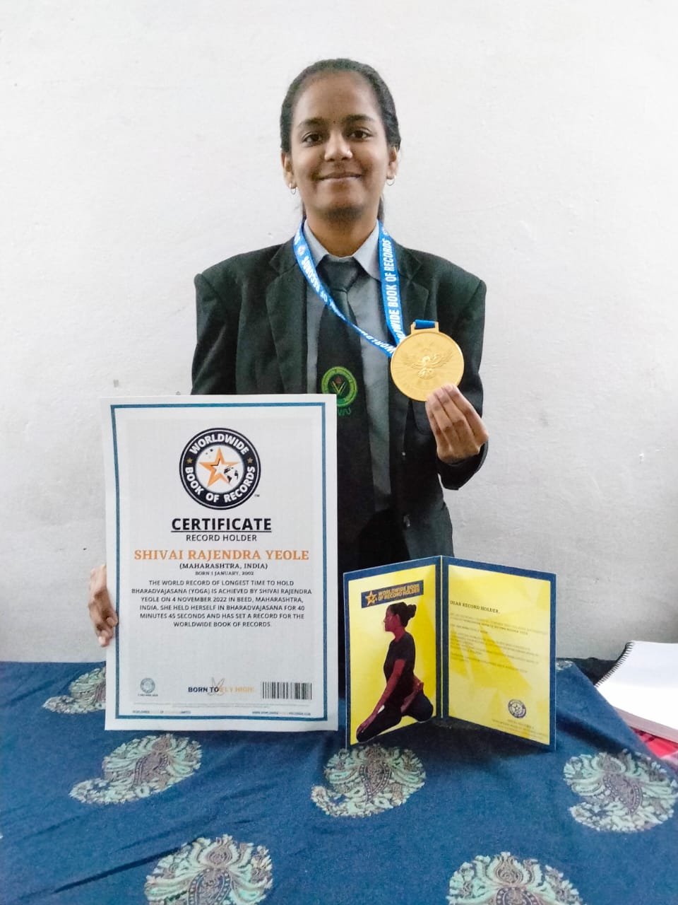 LONGEST TIME TO HOLD BHARADVAJASANA (YOGA) - World Record by SHIVAI ...