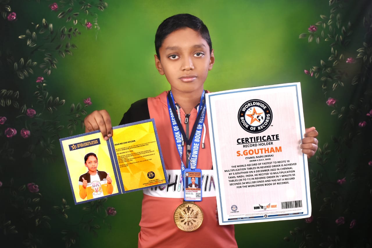 FASTEST TO RECITE 10 MULTIPLICATION TABLES IN REVERSE ORDER-World ...