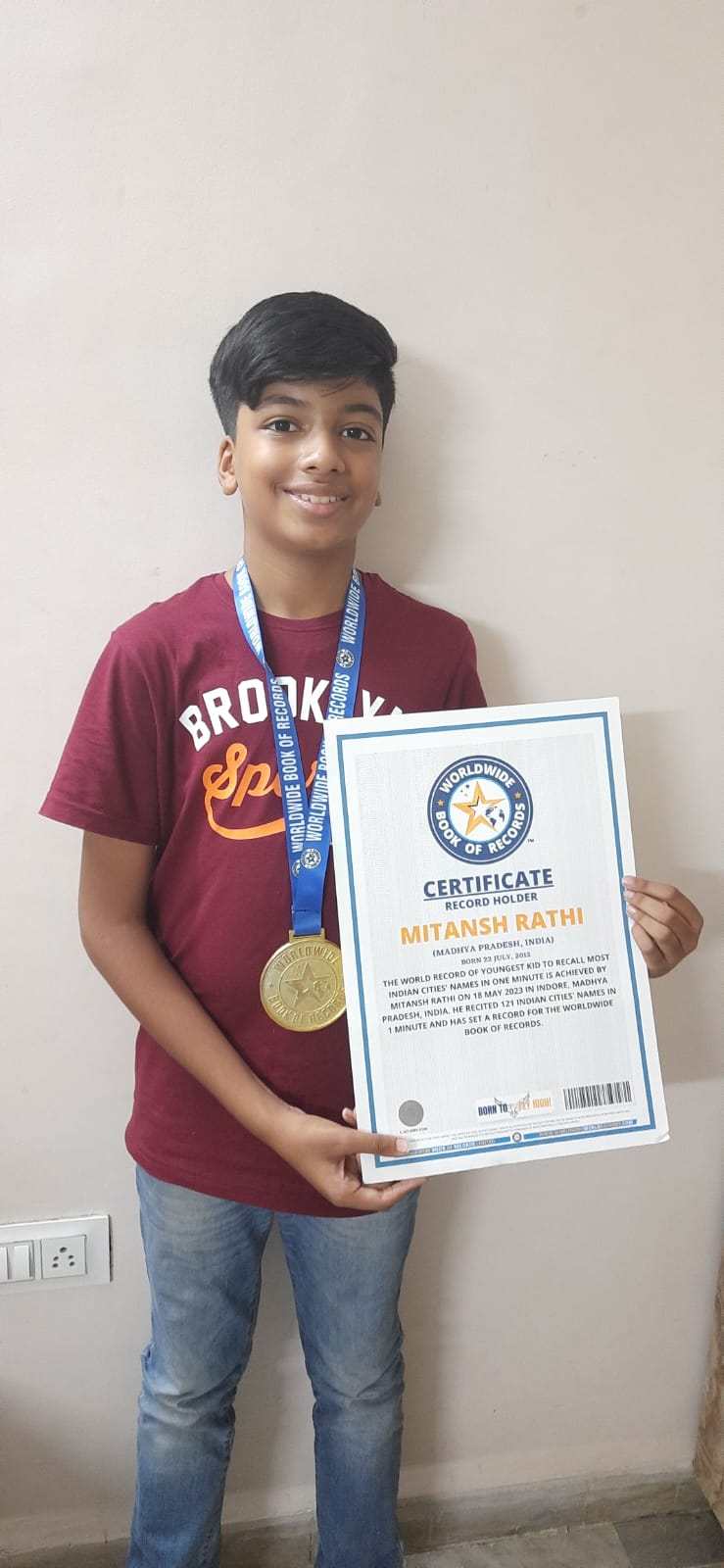 Youngest Kid To Recall Most Indian Cities' Names In One Minute - World Record By Mitansh Rathi