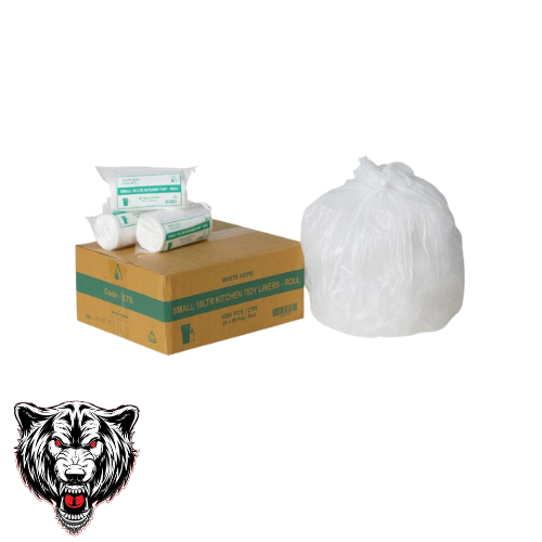 Kitchen Tidy Bags Small White 18LT | Carton of 1000 | JRD Distributors