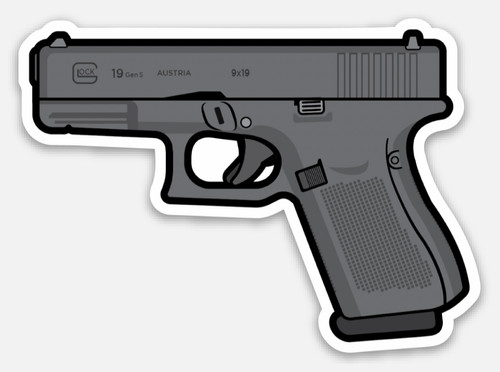 Glock 19 Gen5 Cutout Sticker | psdefensesolutions