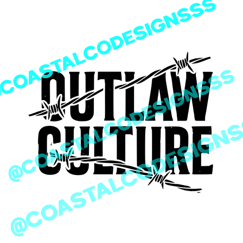 OUTLAW CULTURE- BARBWIRE DECAL | Coastal Co. Designs