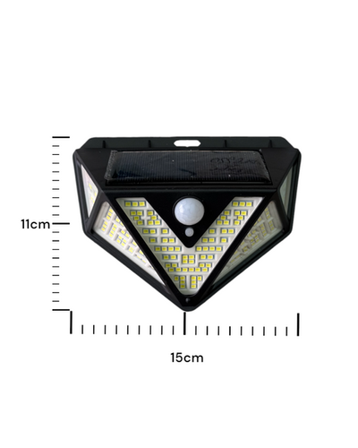 Foco Led Solar para muro con sensor de movimiento 166LED | Agro el Recuerdo