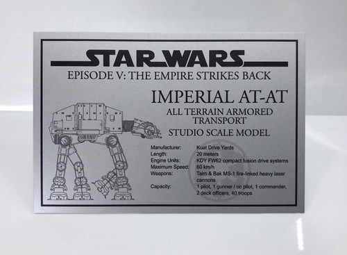 Star Wars Model Display Plaque With Line Art & Stats 1 - 40 | Home