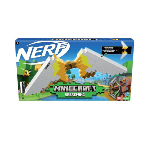 Nerf Minecraft Sabrewing Motorized Toy Bow Dart Blaster, 8 Elite Darts ...