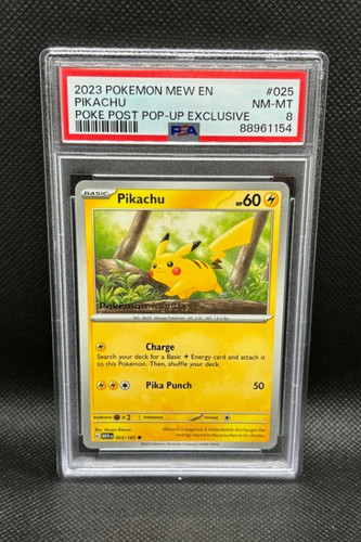 Pokemon TCG: Pikachu Poke Post 025 Promo - Pokemon Together Graded PSA ...
