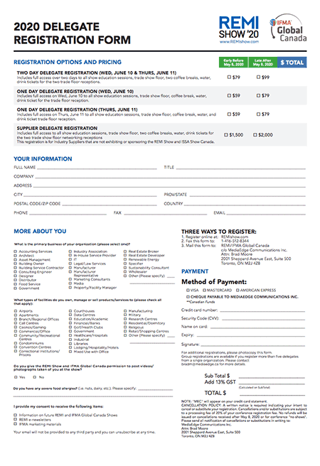 REMI SHOW | Register