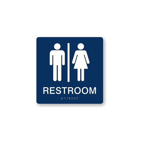 NON-ACCESSIBLE RESTROOM ADA BRAILLE SIGN, 8X8" | Ada Signs