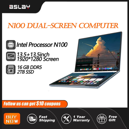 Experience Dual-Screen Power with Our Intel N100 Tablet!