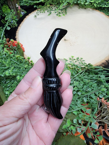 Obsidian Broom / Besom | witchywares