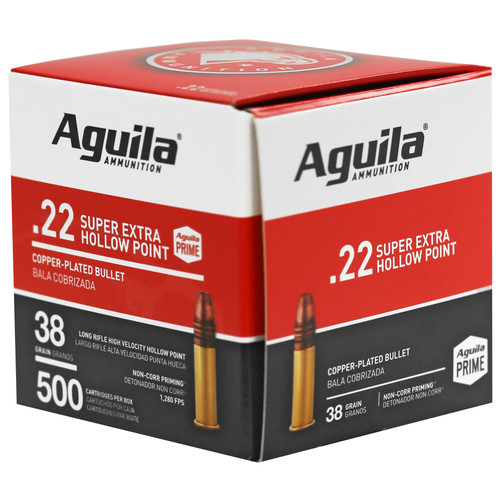 Aguila Ammunition, Rimfire, 22 LR, 38Gr, Hollow Point, Hi-Velocity ...