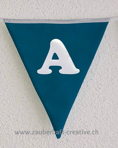 Wimpel mit Buchstabe gedruckt | zauberhaft