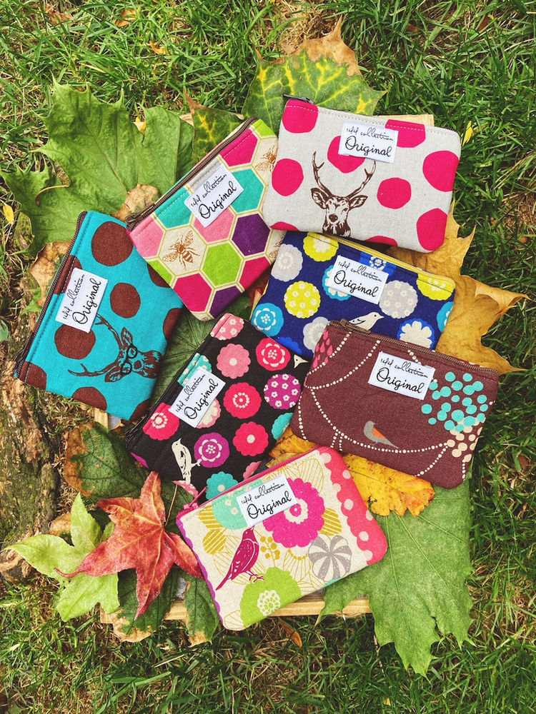 Cloth Coin Purses Loving Echino Fabric