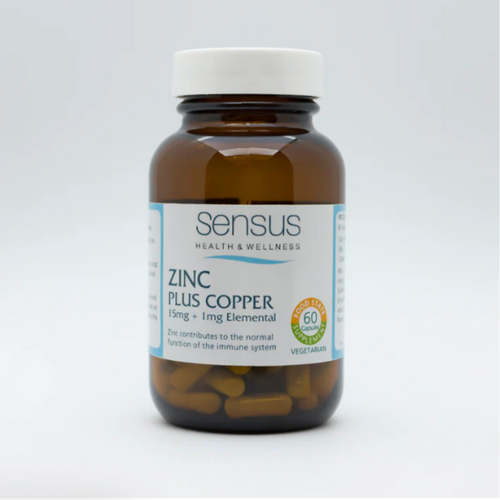 Zinc & Copper – 15mg/1mg x 60 Capsules (Food State) | Sensus Health