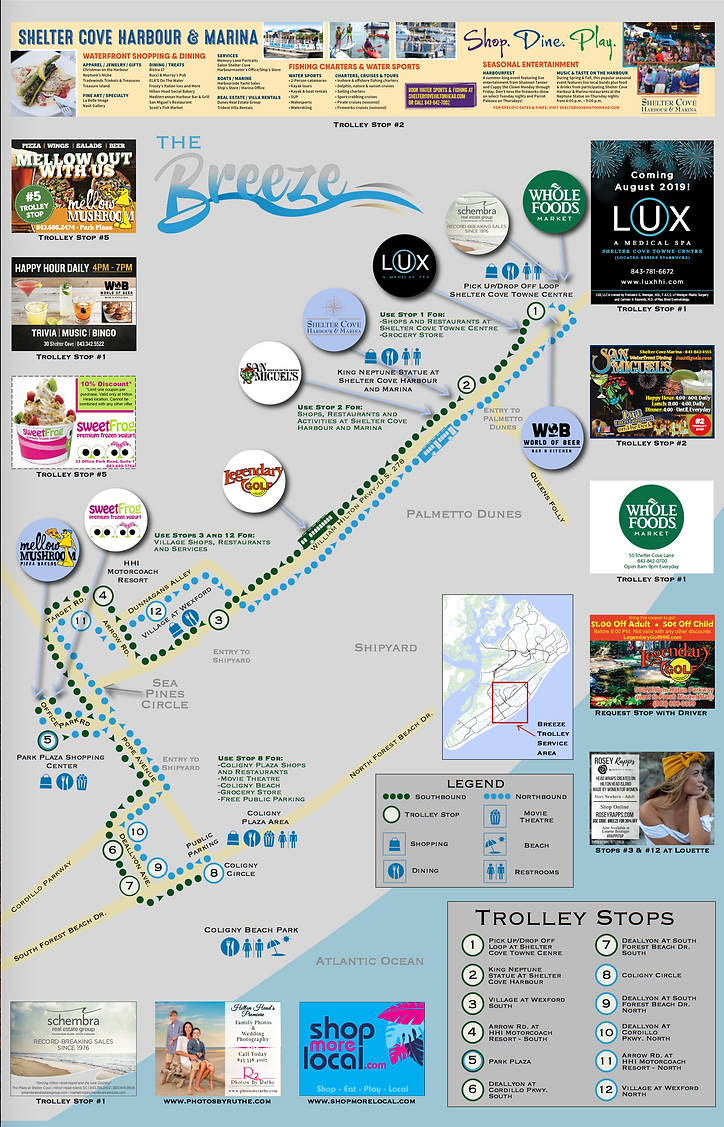 Trolley Route Map | palmettobreeze