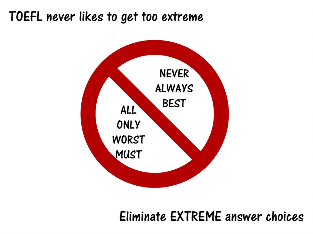 Eliminate Extreme Answer Choices