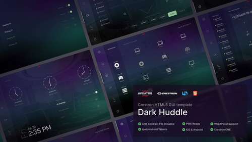 Dark Huddle Free HTML5 GUI | AVgator Inc