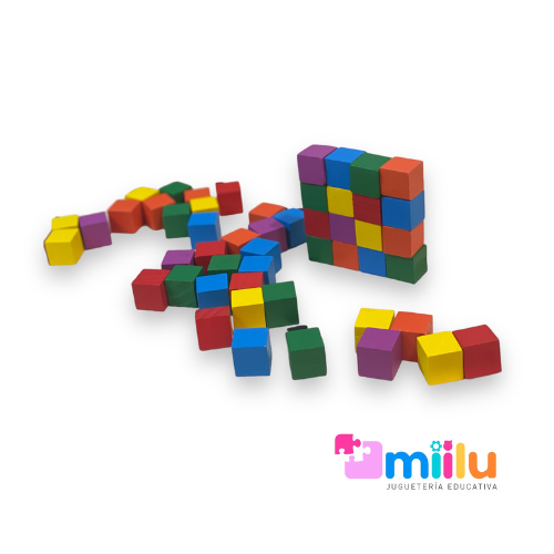 Mini Cubos de Madera (100 piezas) | Miilu