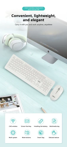 Andowl QK-9000 Wireless Keyboard and Mouse Combo | The Zone