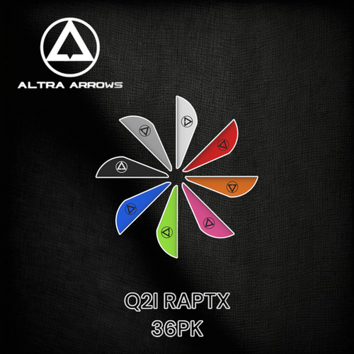 Altra Arrows® Q2i Rapt-X Vanes - 36 pack | Boone Archery Canada