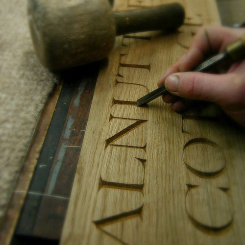 Introduction to basic letter carving course. | spalted