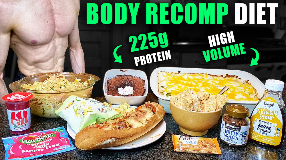 2400 Calorie Full Day of EATING FOR MUSCLE GAIN & FAT LOSS (BODY ...